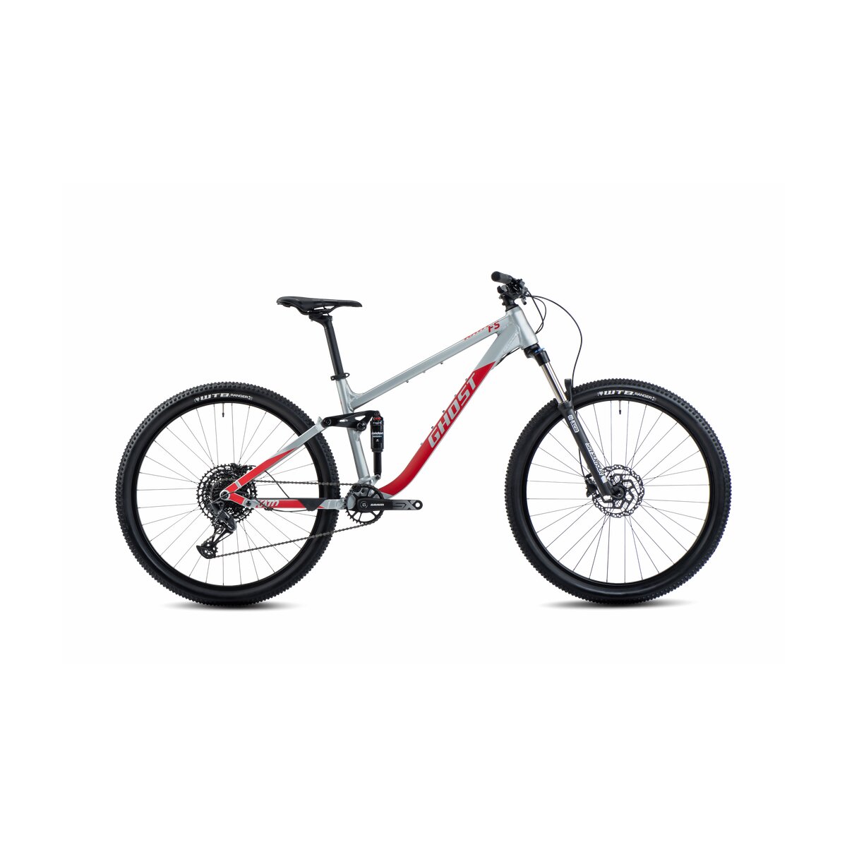 Ghost Kato FS AL Fully - Light Grey Pearl/Riot Red Matt | Trail-Ready