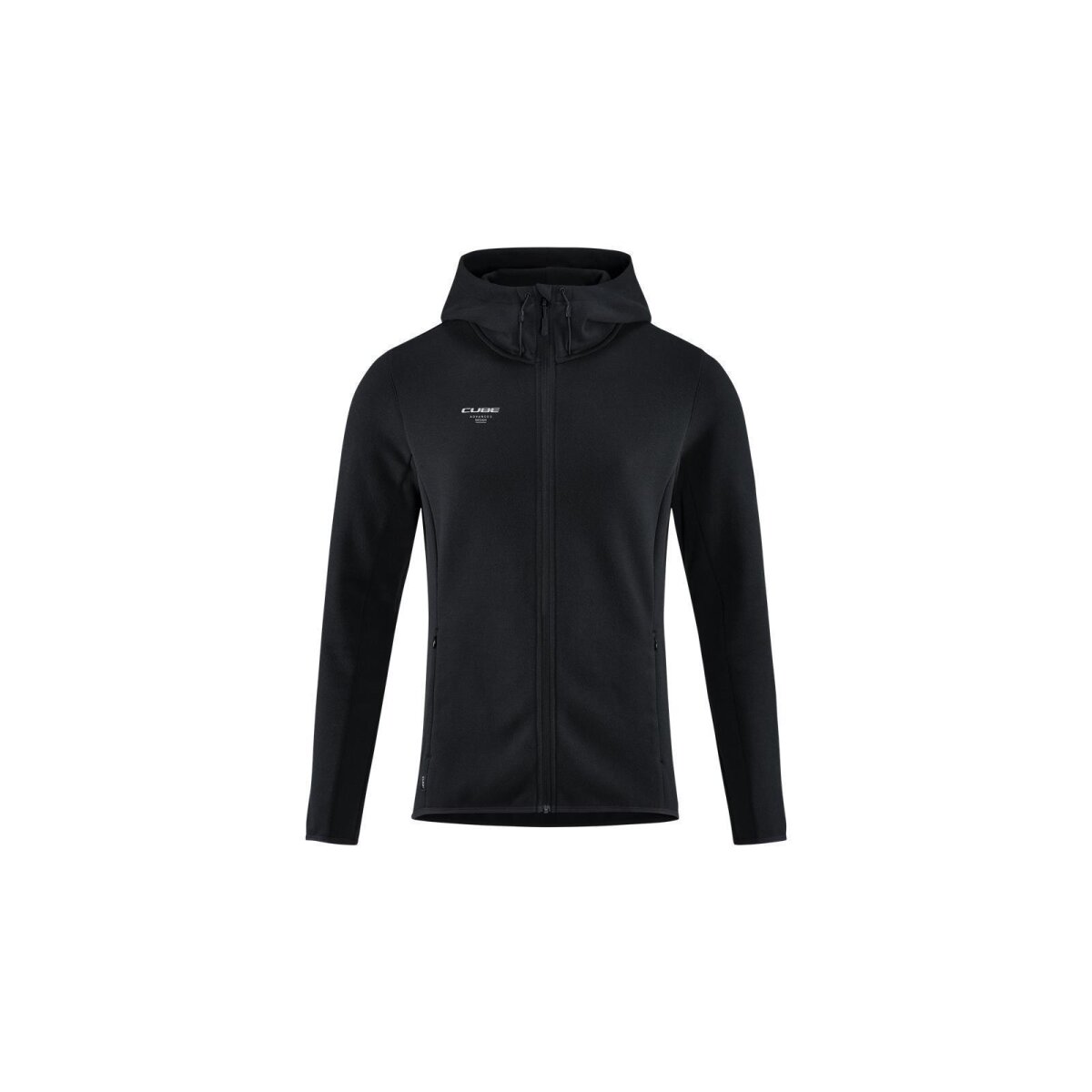 CUBE Zip Hoodie Advanced black – Funktionales Radsport-Hoodie mit atm